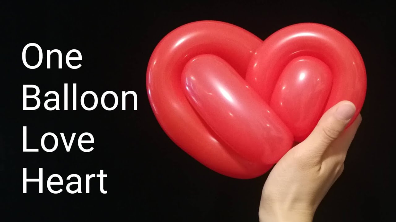 One Balloon Love Heart Twisting Tutorial單條氣球心教學 - YouTube