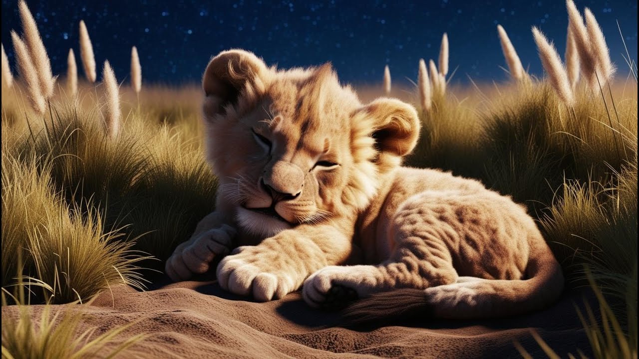 Sleep, little Lion cubs. MUFASA the LION KING. Kids learning sleeping ...