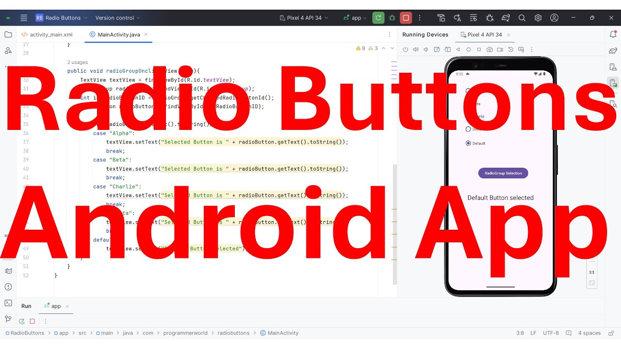 How to implement radio buttons in a radio group in your android app? - YouTube
