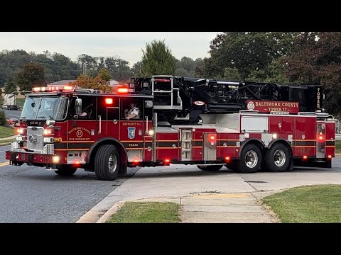 ***Brand New*** Baltimore County Fire Department Tower 17 Responding to ...
