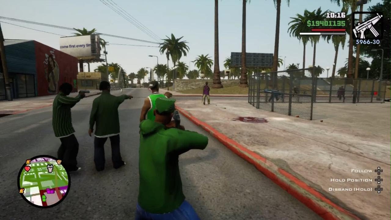 Grove steet taking over trf form the ballas - YouTube