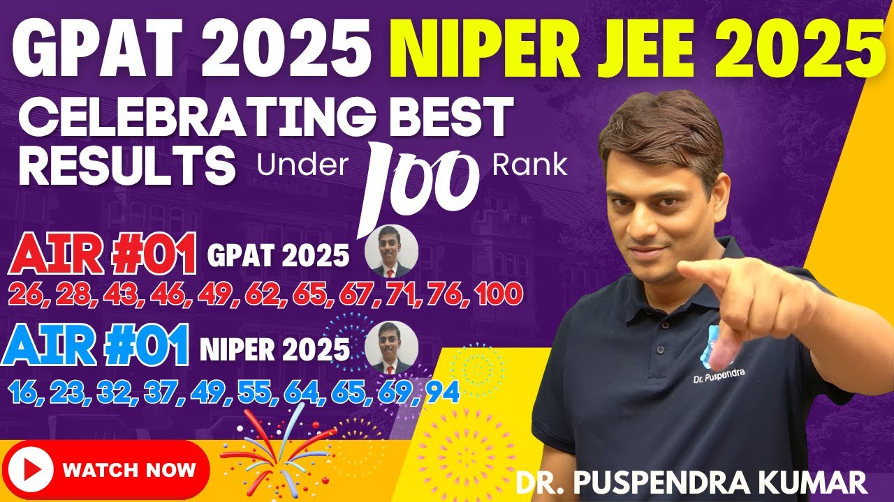 Celebrating GPAT & NIPER 2025 Results of Dr PK Classes | Best Quality Education | AIR#01 | Top ...