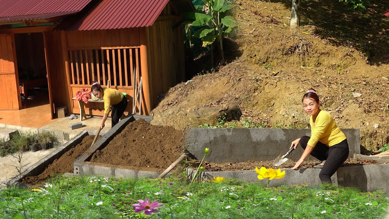 How to Build flower beds, Plant flowers, Take care of vegetable gardens ...