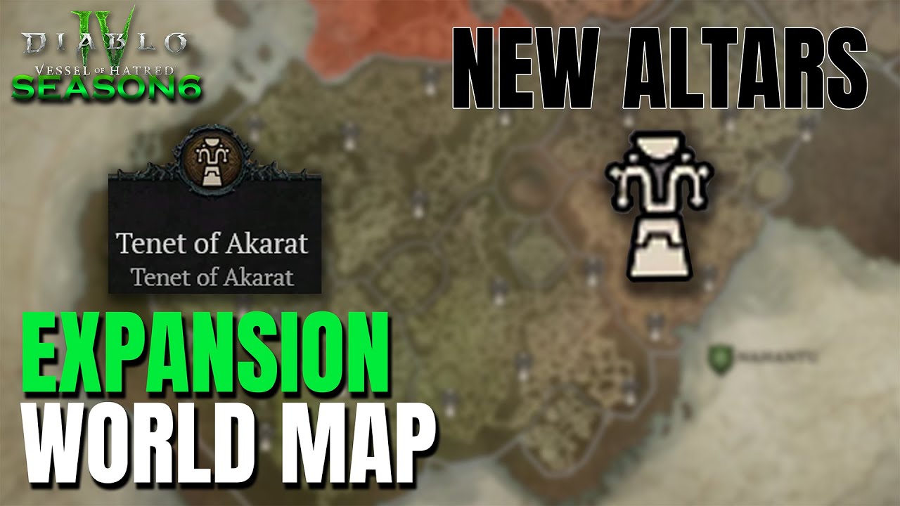 EXPANSION WORLD MAP REVEAL - ALL Altar of Lilith Locations & Leveling ...