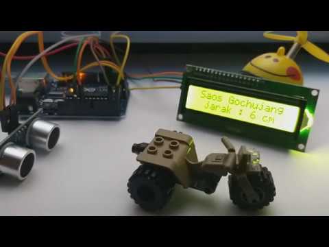 ARDUINO UNO - SENSOR ULTRASONIK tanpa breadboard - YouTube