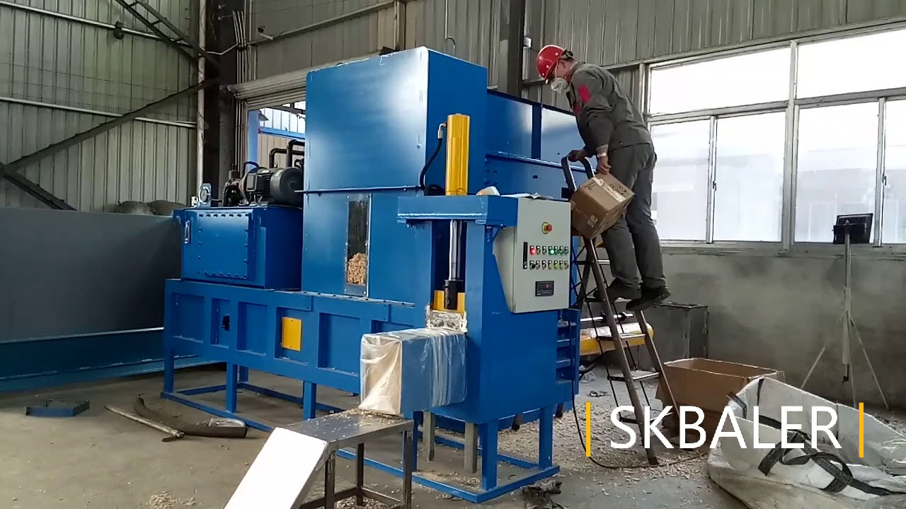 Sawdust compress machine, wood sawdust packing baler, horizontal ...