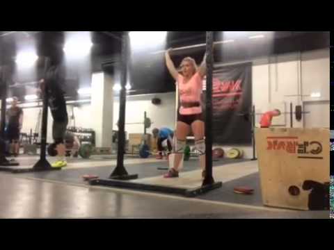 Anna Hulda Olafsdottir 166 lb overhead squat for 15 reps - YouTube