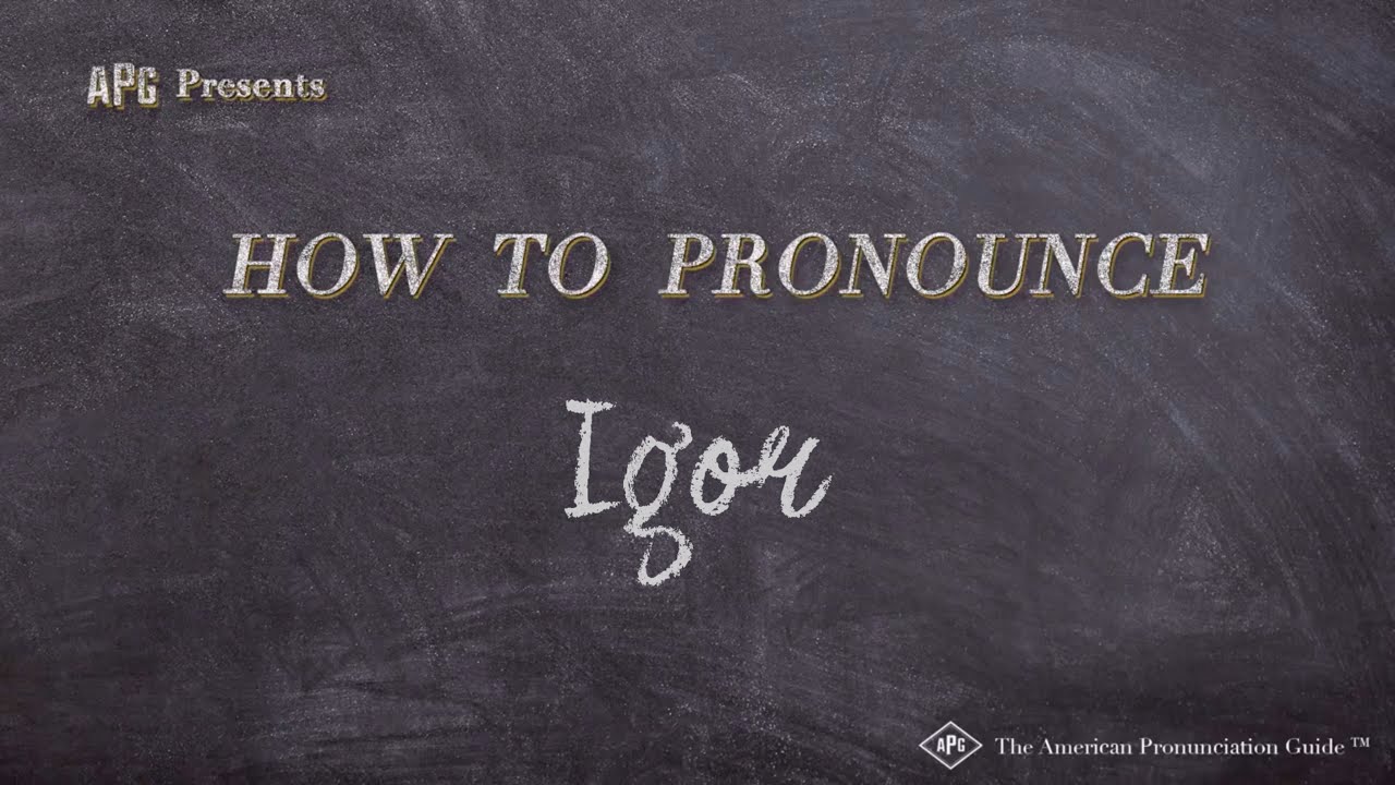 How to Pronounce Igor (Real Life Examples!) - YouTube