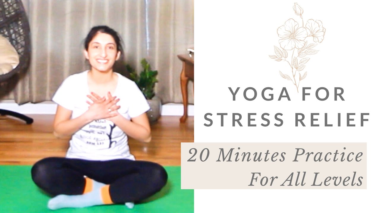 Yoga For Stress and Anxiety Relief, 20 minutes Calming Yoga for ...
