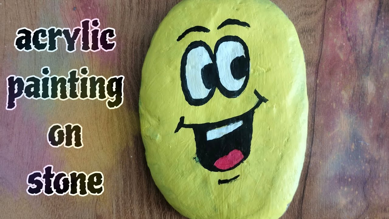 how to acrylic painting on stone step by step #stonepaintingideas - YouTube