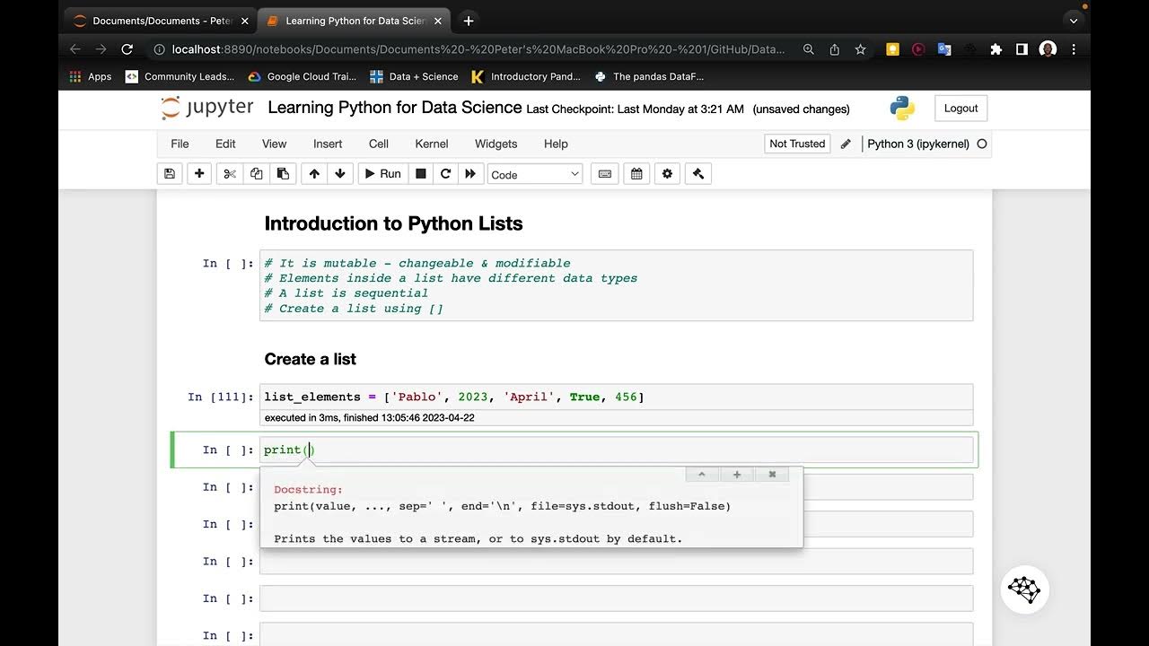 Introduction Python List & Creating a Python List - YouTube