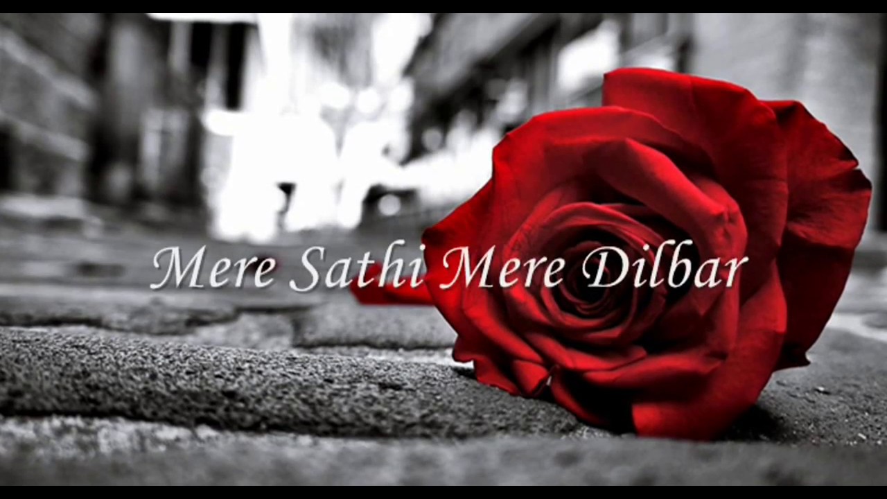 Mere Sathi Mere Dilbar Mere Sath Yuhi Chalna | Short Lyrics | Male Voice | Status | A Creations ...