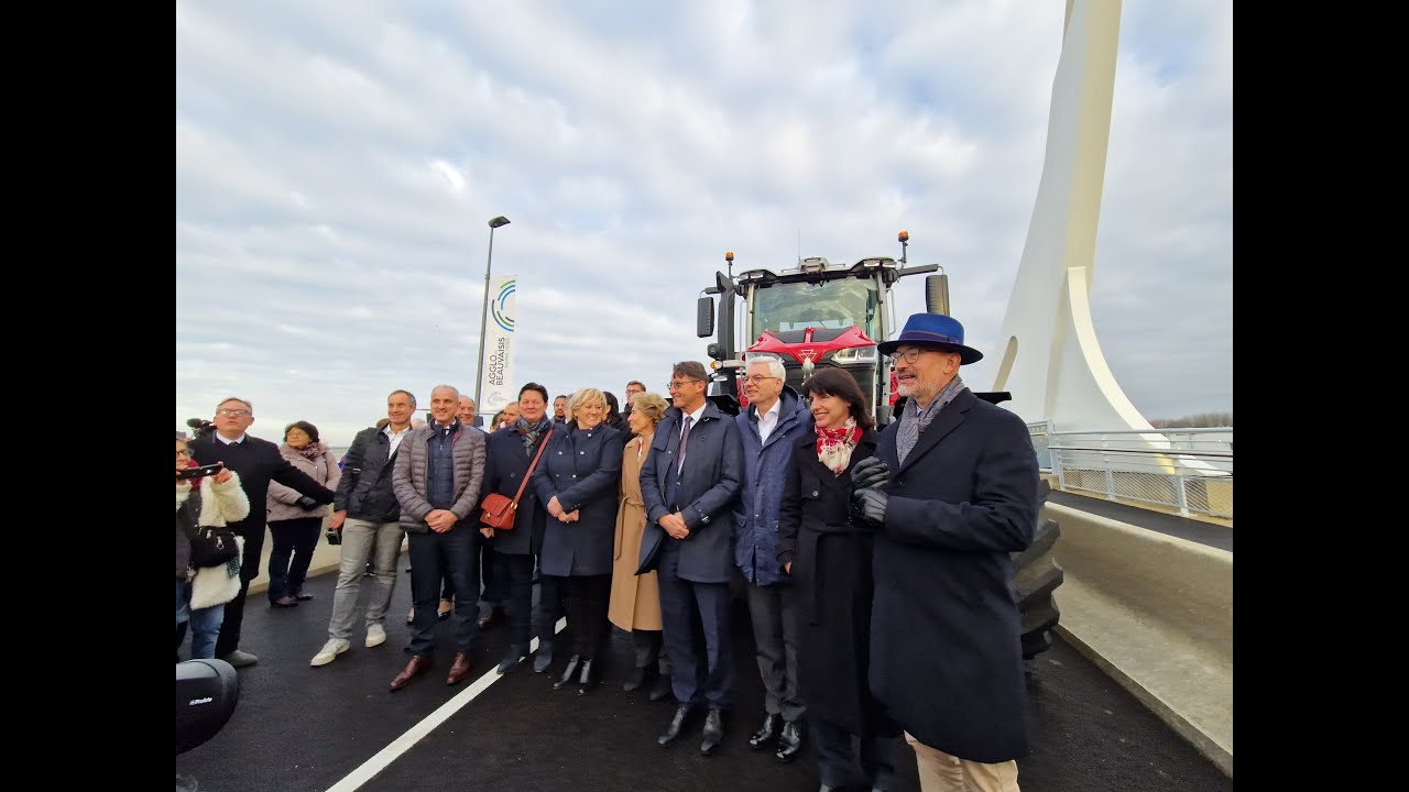 Le pont de l'avenue Blaise-Pascal à Beauvais inauguré - YouTube
