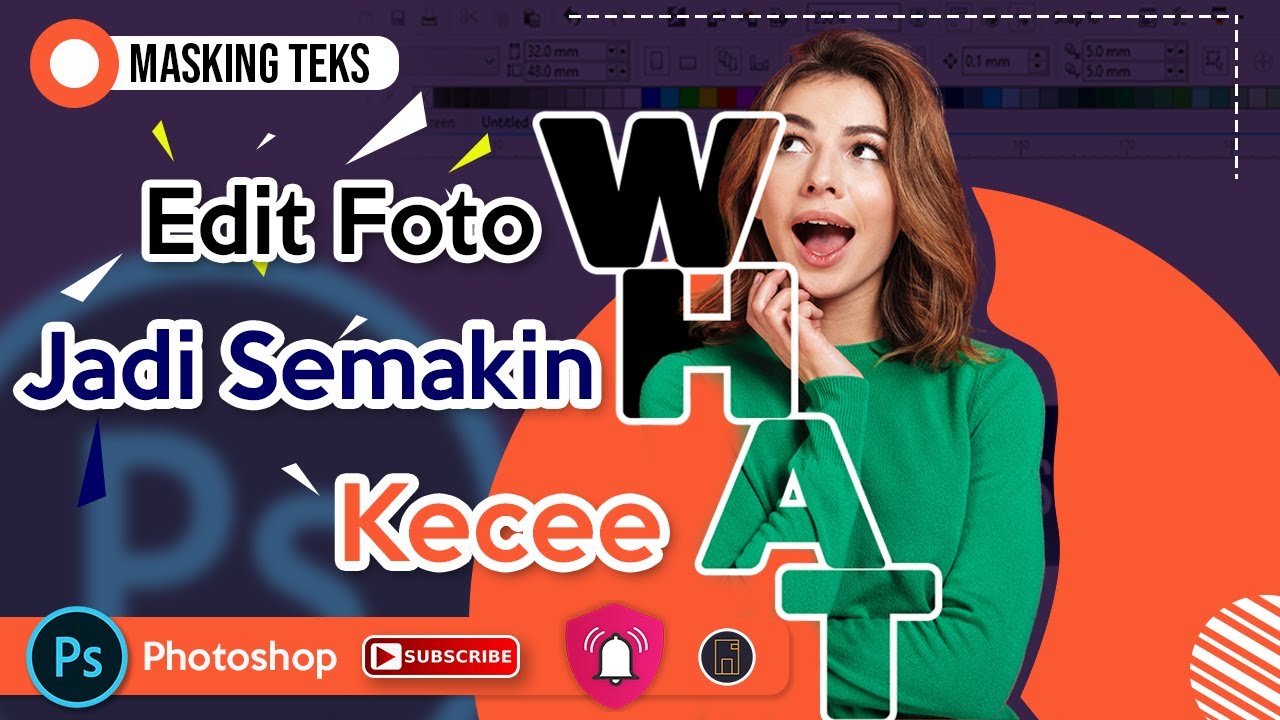 Cara membuat Efek Teks Foto-Teks Masking Adobe Photoshop - YouTube