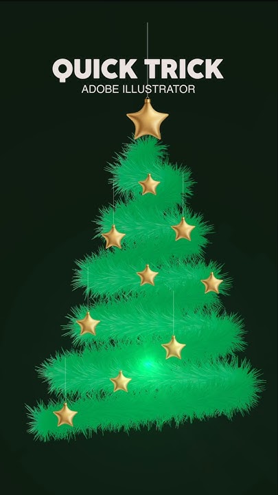 How to easily make a Christmas tree in Adobe illustrator 🎄# ...