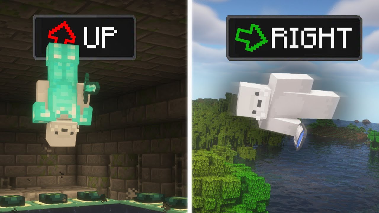 Beating Minecraft but it Rotates Every Minute - YouTube