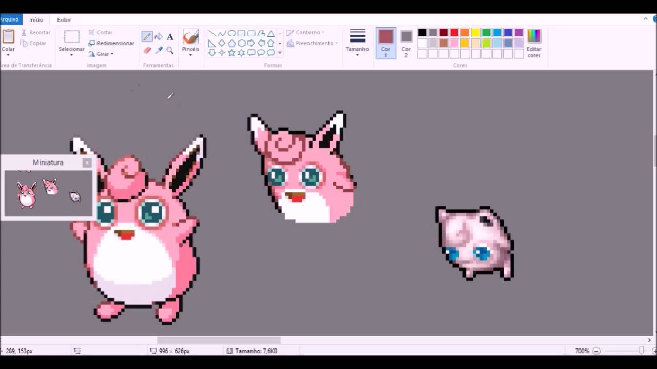 Spriting Outline Wigglytuff 45º - YouTube