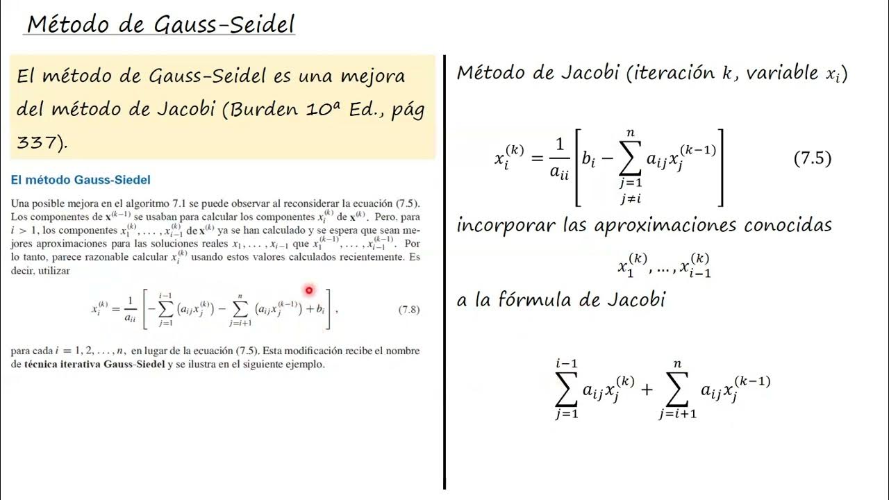 Método de Gauss-Seidel - YouTube