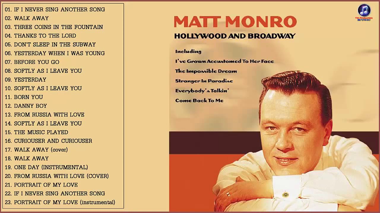Matt Monro Greatest Hits Full Album - The Very Best of Matt Monro ...