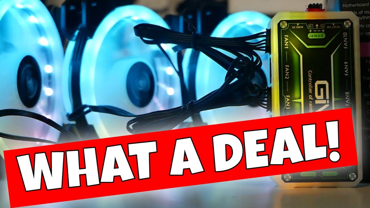 GIM Addressable 120mm RGB Triple Fan Set With illuminated ARGB Hub ...