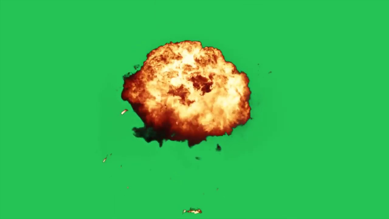 Explosion HD sur Fond Vert - YouTube