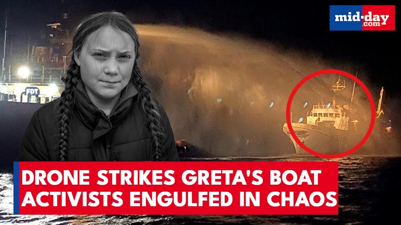 Greta Thunberg’s Gaza-Bound Boat BOMBED By Drone | Activist Family ...