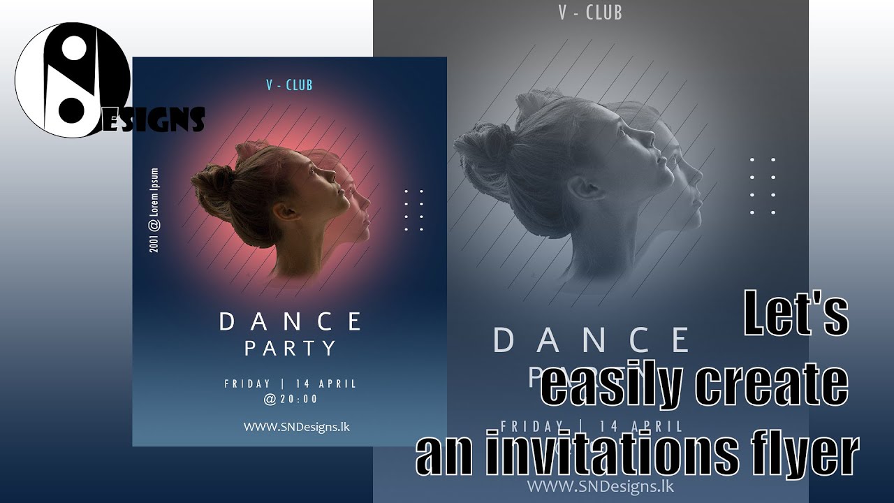 Let's easily create an invitations flyer - YouTube