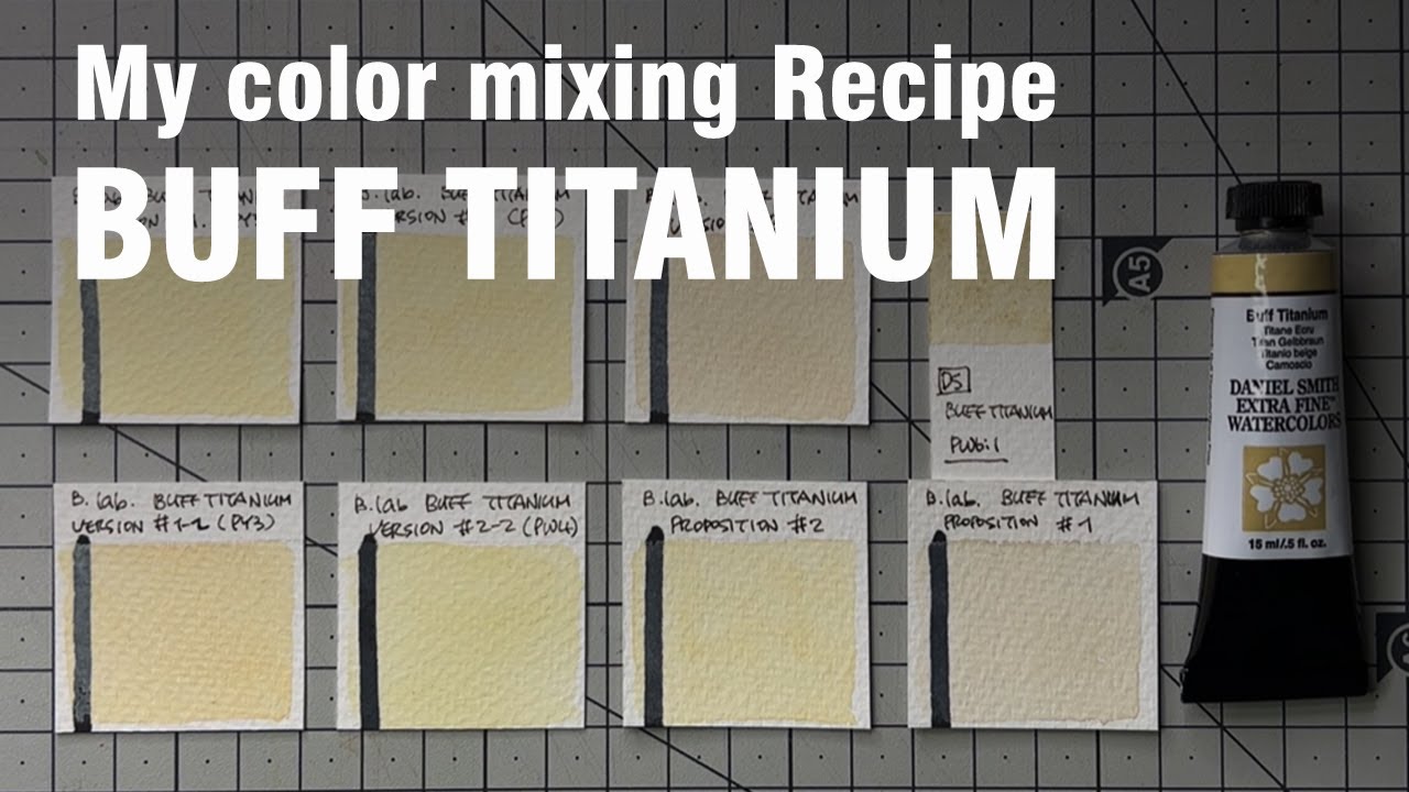 [나만의 수채 물감 조색 레시피_Buff Titanium] 맛있는 우유 한잔에 커피 한, 두방울... 버프 티타늄 색을 만들어 ...