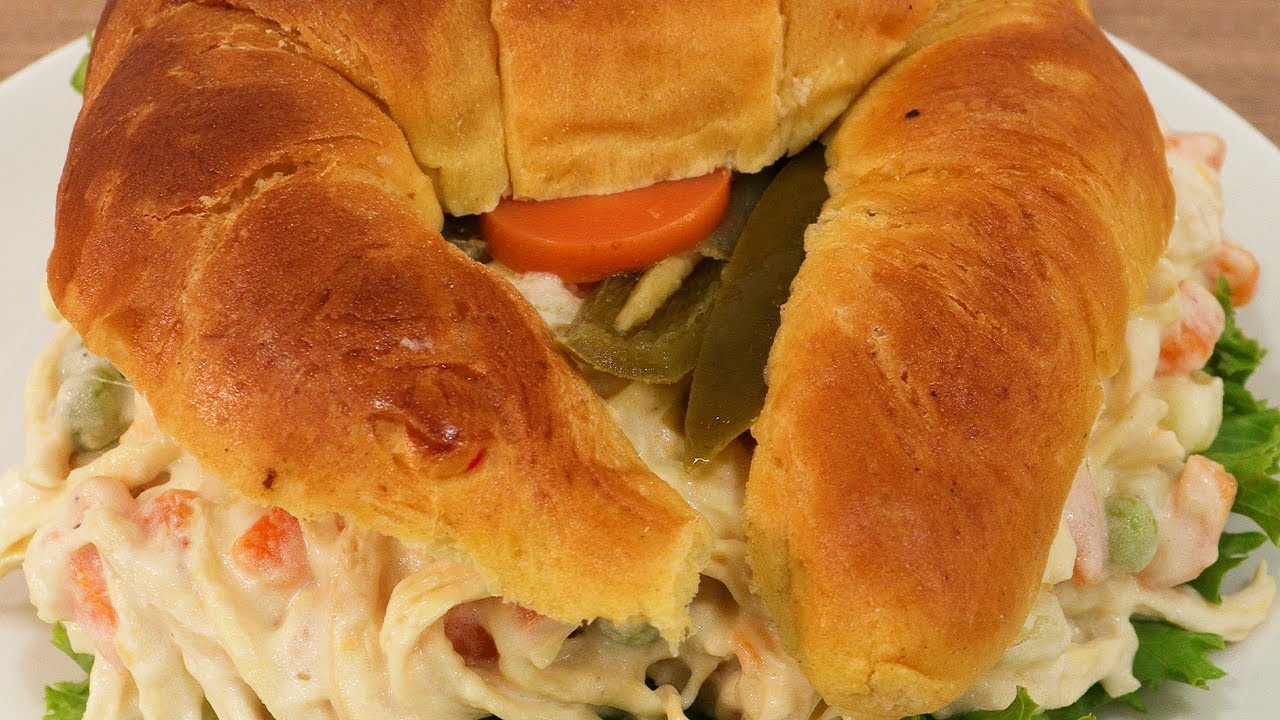 Cuernitos con ensalada rusa - YouTube