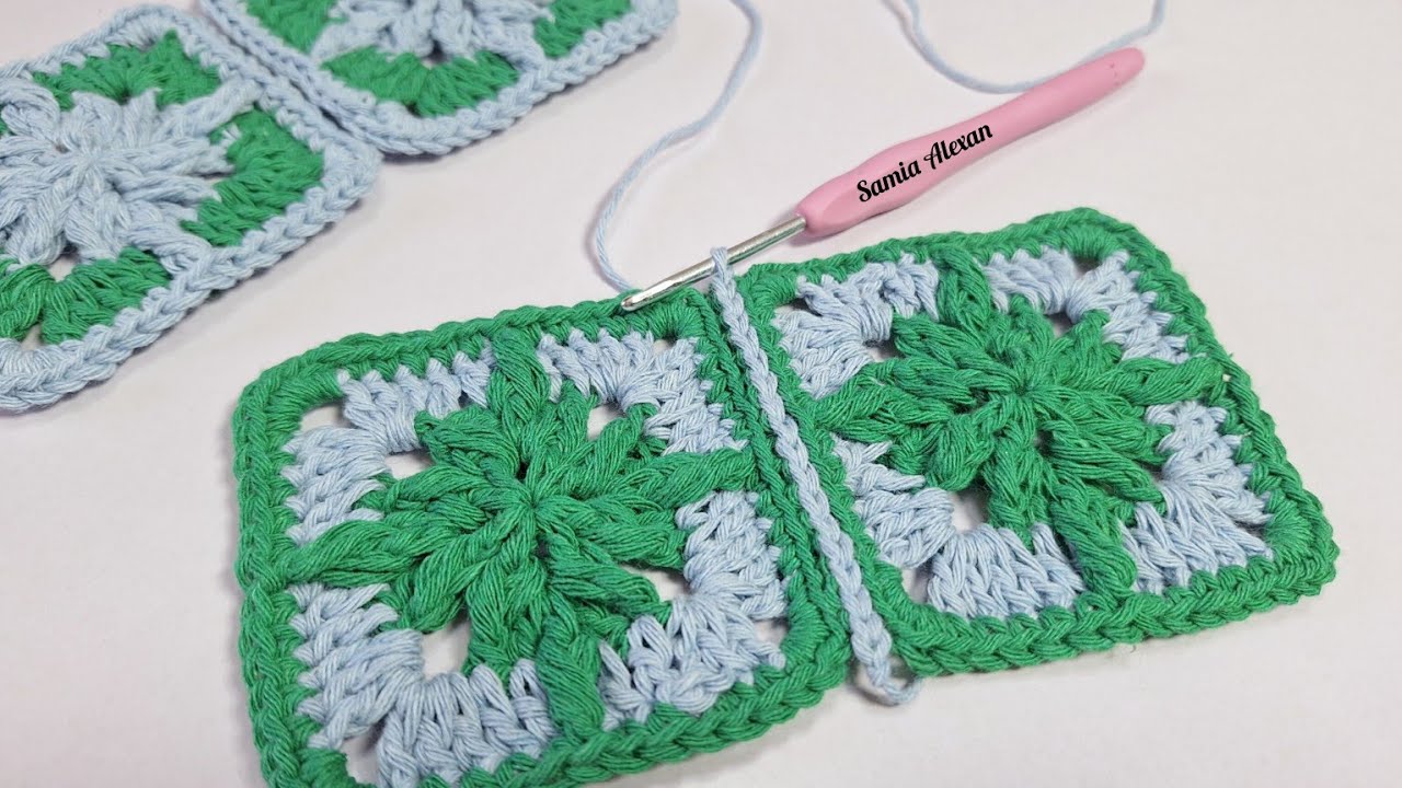 Granny Square: The easiest way to join granny squares (1) - YouTube