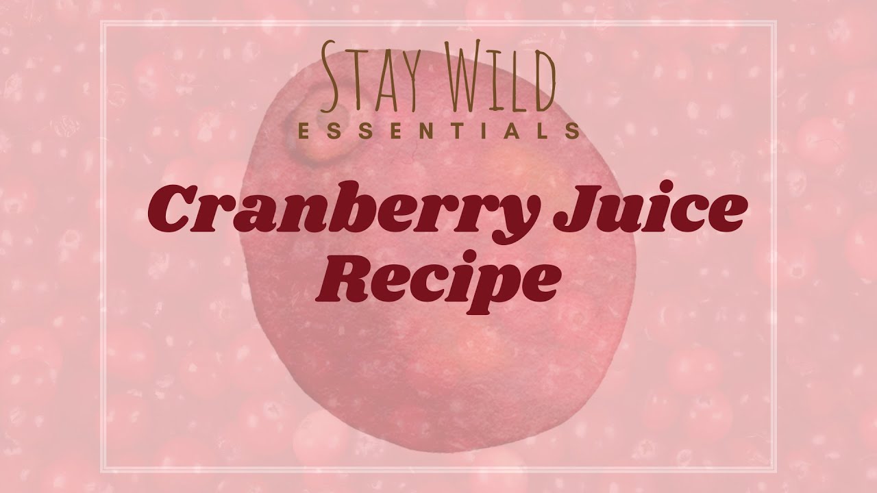 Home Made Cranberry Juice Tutorial - YouTube