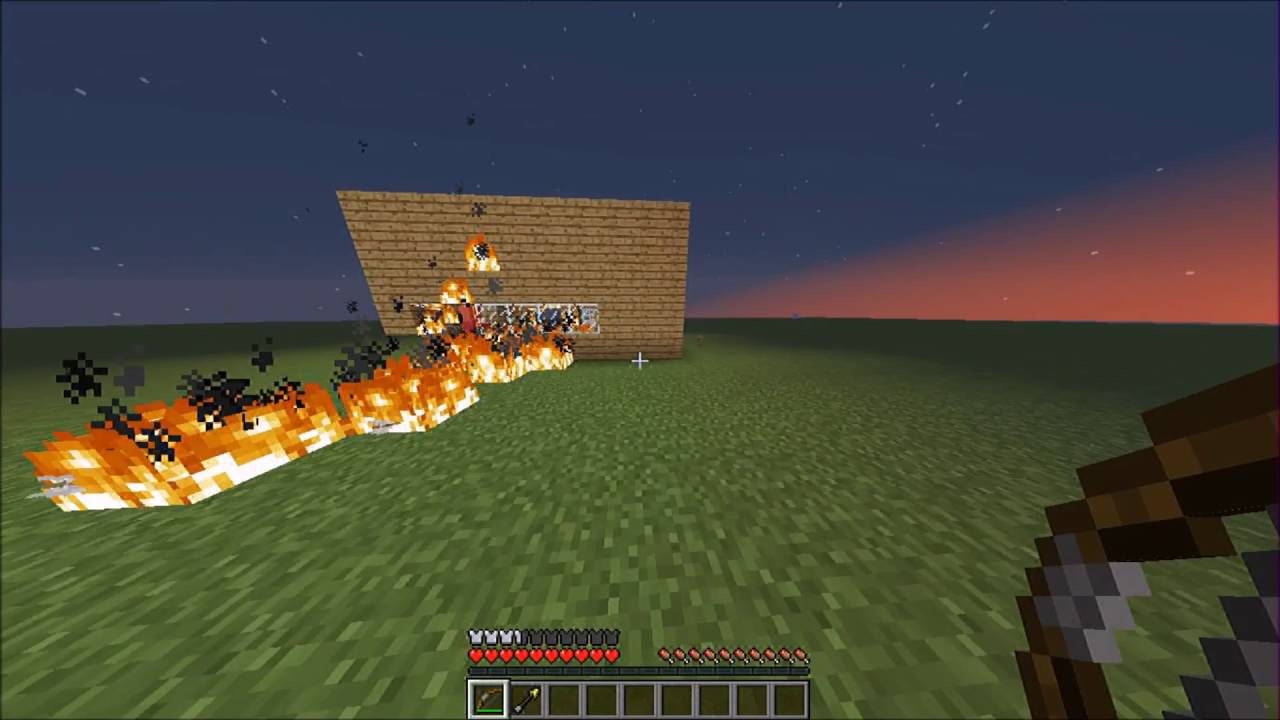 Minecraft como hacer un cañon de carga ignea - YouTube