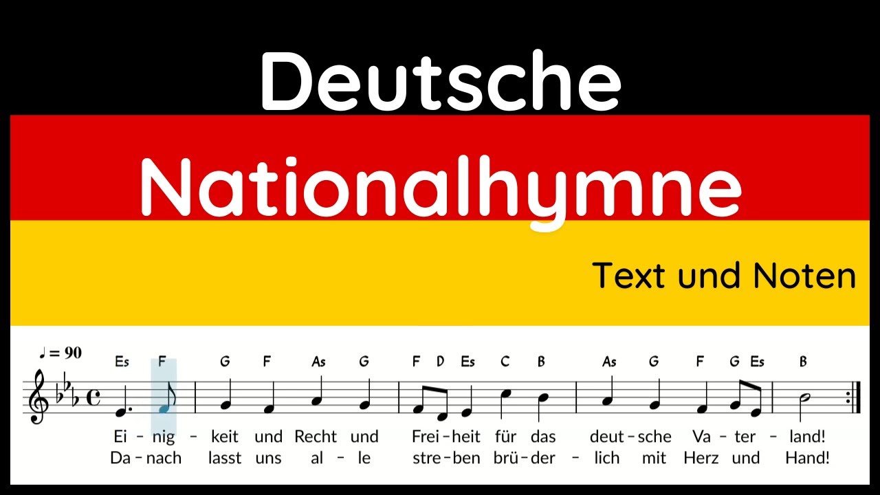 Deutsche Nationalhymne – Text & Noten | Klaviermelodie (Hoffmann von ...