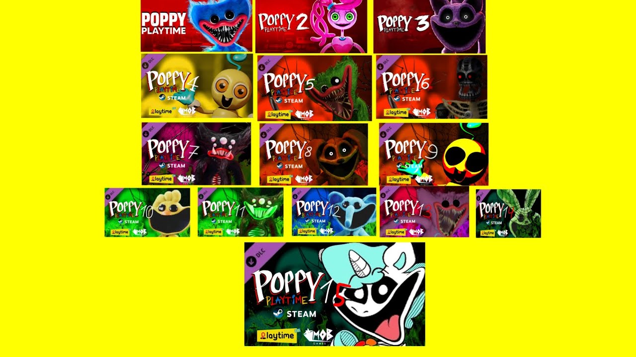 Poppy Playtime: 1,2,3,4,5,6,7,8,9,10,11,12,13,14,15 - Icons - YouTube
