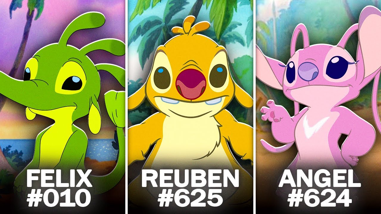 Every Stitch Cousin in Lilo & Stitch Explained (Sparky, Reuben, Angel ...