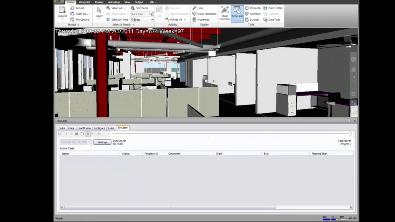 Simulación 4D en NavisWorks - YouTube