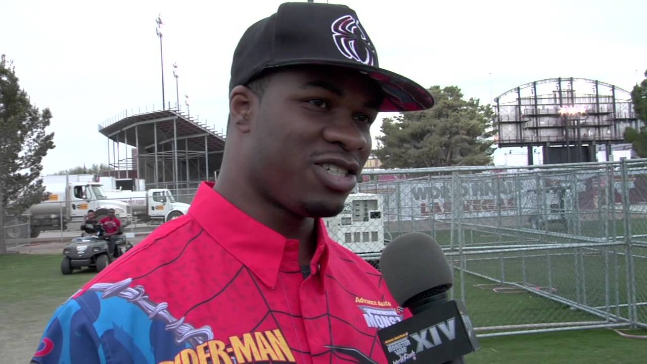 Monster Jam - World Finals 2013 - Post-Practice Interview with Spider ...