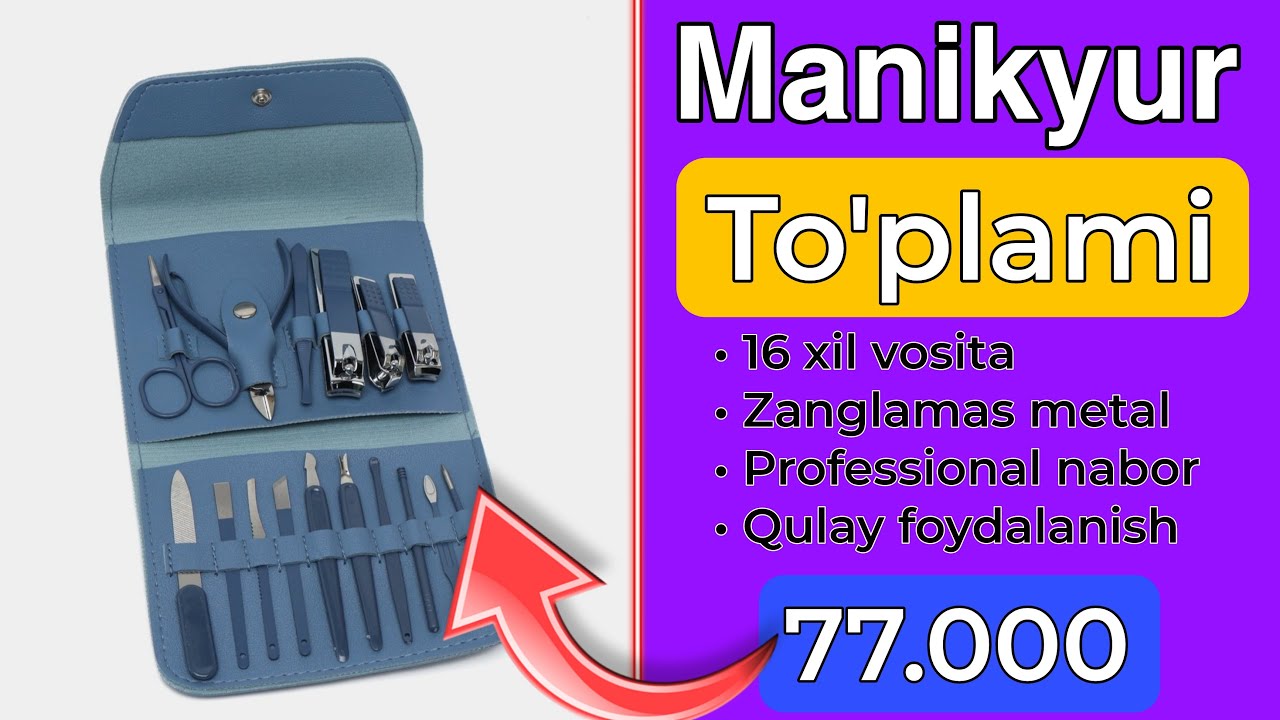 Manikyur to'plami - qizlar va ayollar uchun uy sharoitida tirnoqlar ...