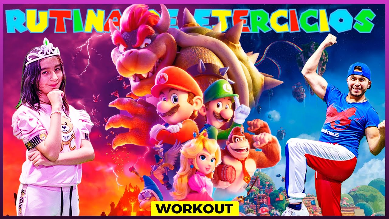 SUPER MARIO BROS Ejercicios para NIÑAS y NIÑOS en Casa 😵Kids WORKOUT at ...