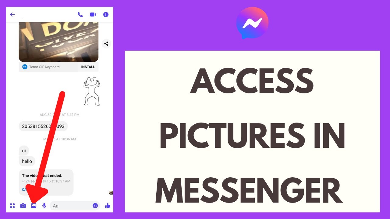 How to Access Pictures in Messenger - YouTube