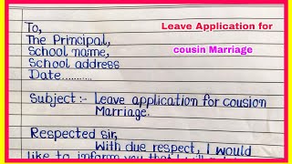 Cousin marriage/Leave application for Cousin Marriage |... | Doovi