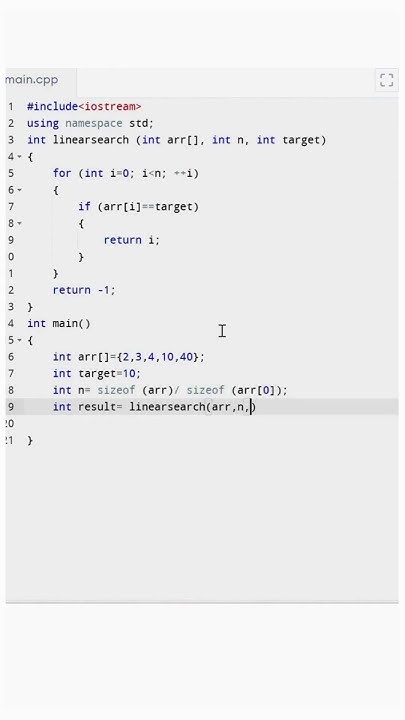 linear search program in programming language #coding #programming #program - YouTube