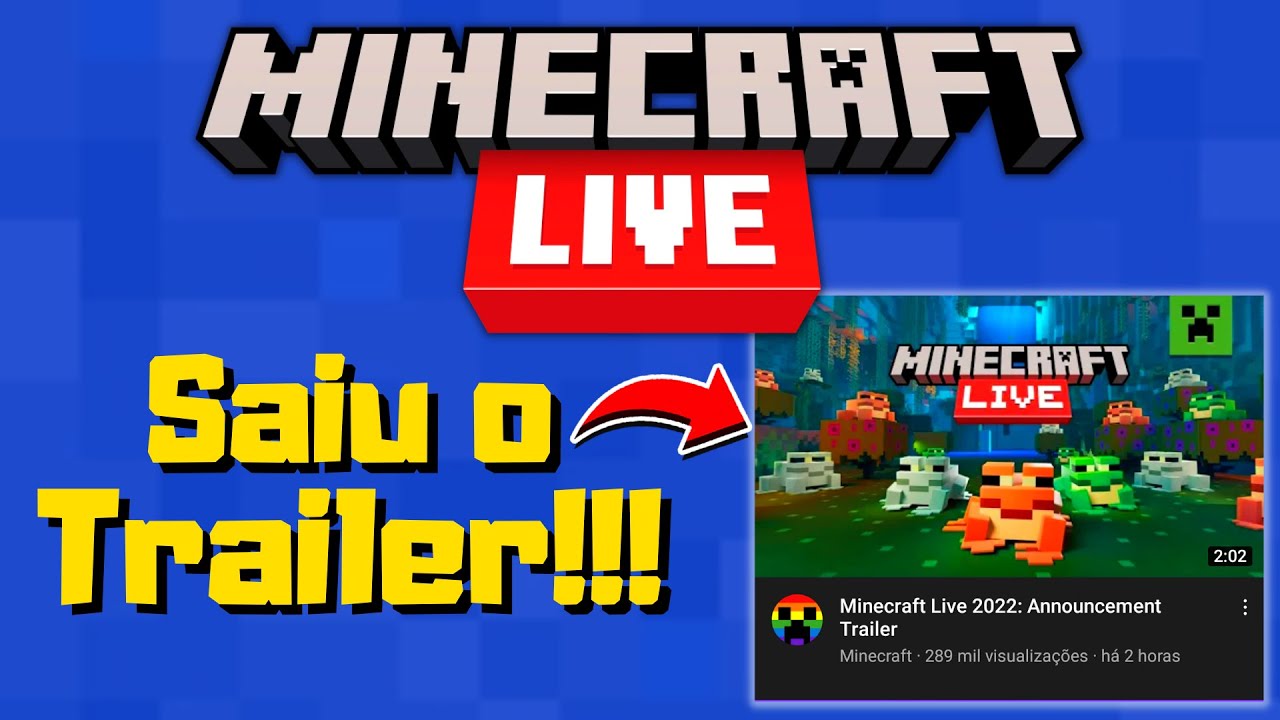 SAIU O TRAILER DO MINECRAFT LIVE 2022 !!! - YouTube
