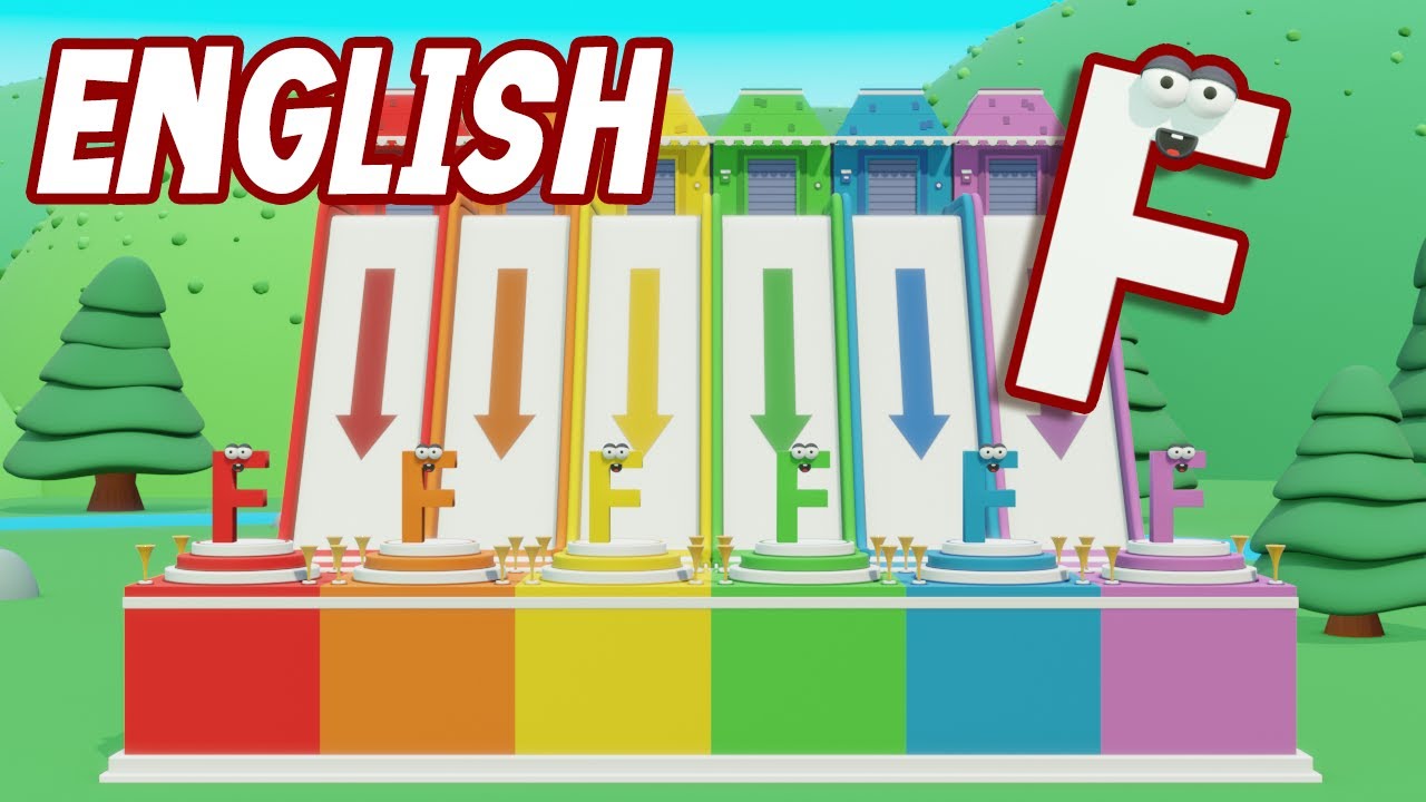 Learning the colors with the letter F - YouTube