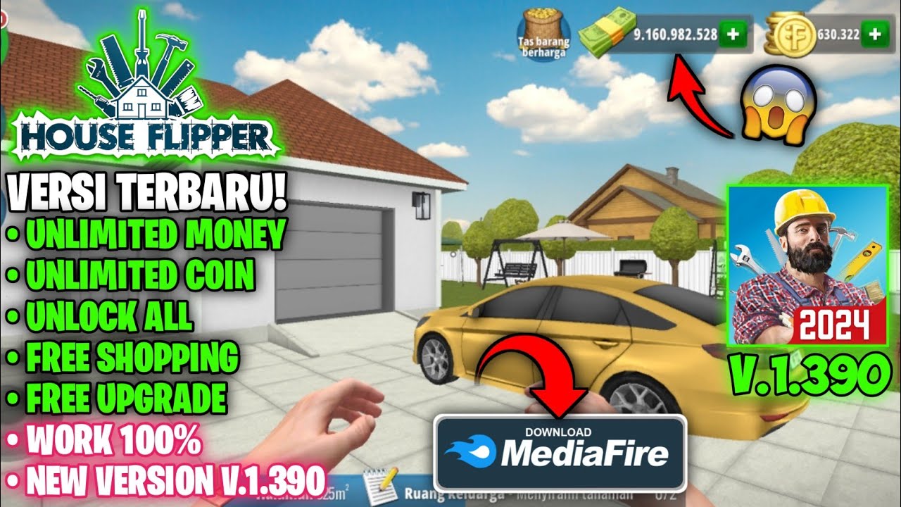 House Flipper Mod Apk V.1.390 New Version 2024 | Unlimited Money, Coin ...
