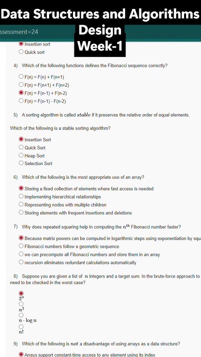 NPTEL Data Structures & Algorithms Design Week 1 Assignment Answers | July–Dec 2025 | NOC25‑CS81 ...
