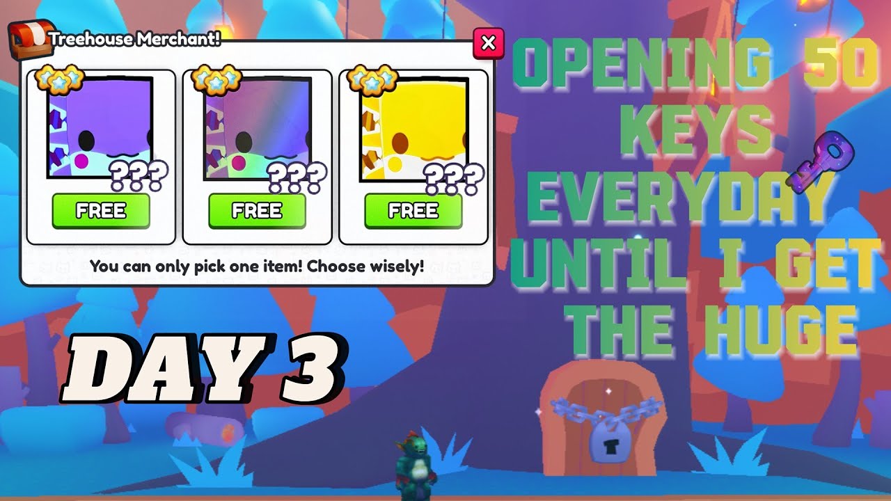Opening 50 Secret keys Every Day Until I Get The ''HUGE'' DAY 3 (PS99 ...
