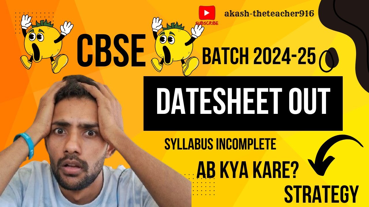 Boards Date Sheet 2024-25 CBSE Class 10 - YouTube