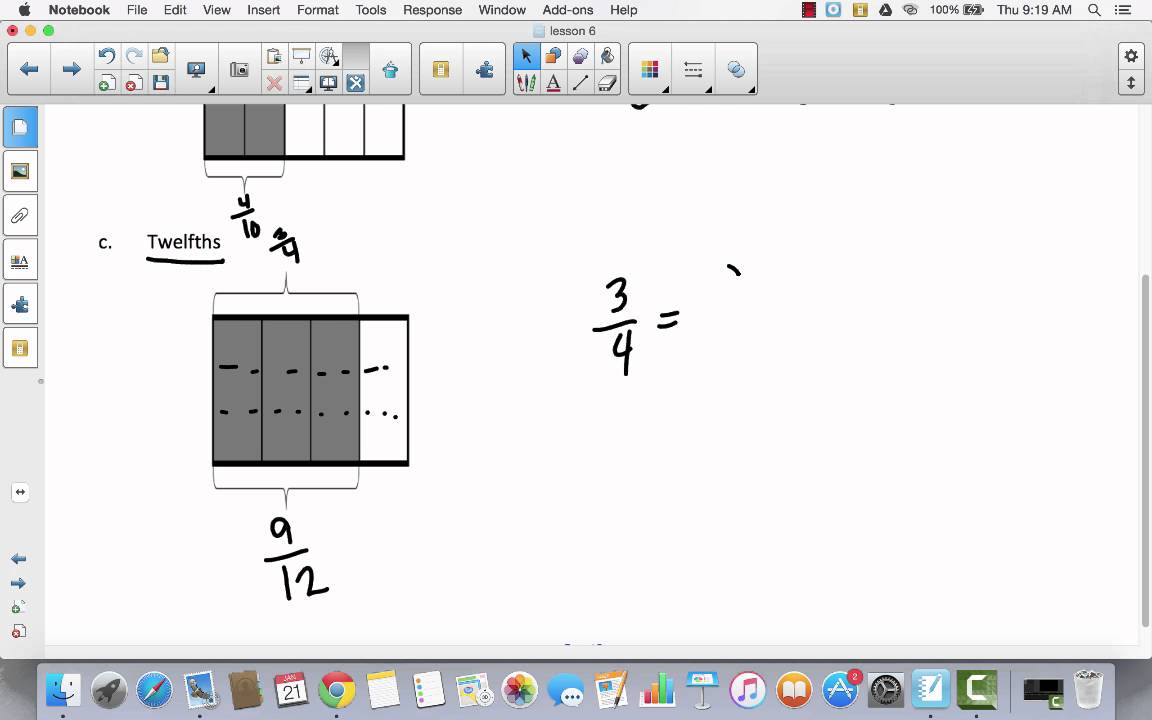 Module 5 Lesson 6 equivalent fractions - YouTube