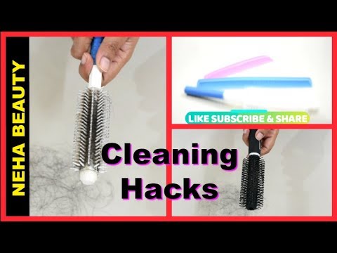 How to clean Comb /Hair Brush/ Rollers | Comb Cleaning Hacks | Comb ...
